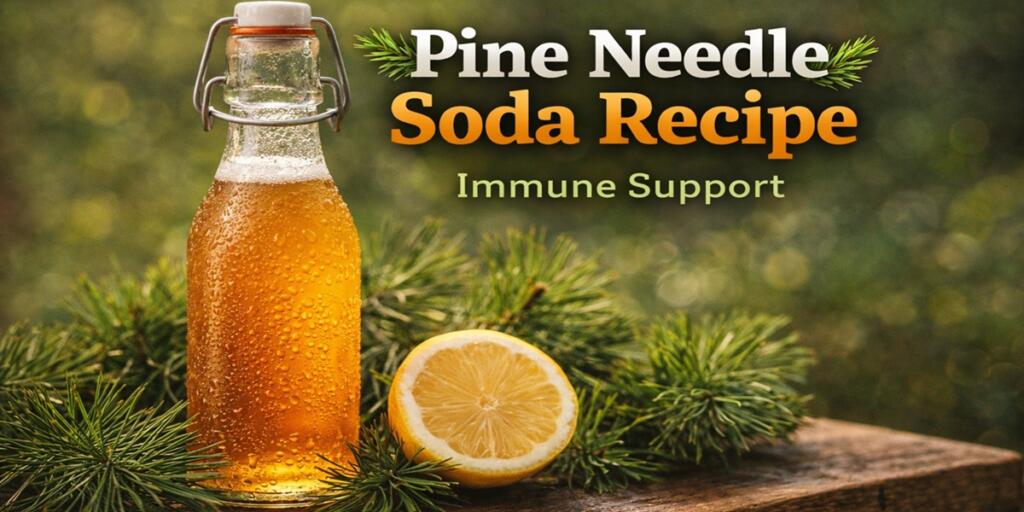Pine Needle Soda Recipe For Immune Support (Fermented, 3 Ingredients ...